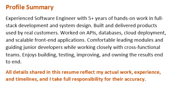 Declaration in Resume: Meaning, Format & Examples - Hirist Blog