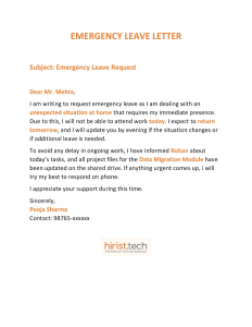 Emergency Leave Application: Format, Samples & Tips - Hirist Blog